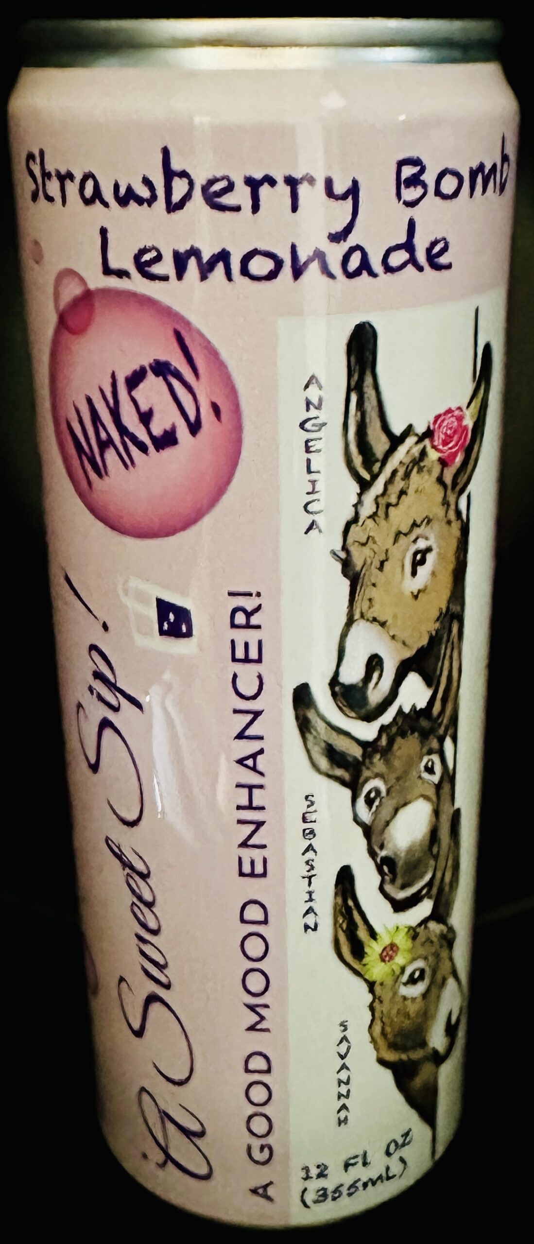 Strawberry Bomb Lemonade Naked Sparkling Soda - A Sweet Sip!